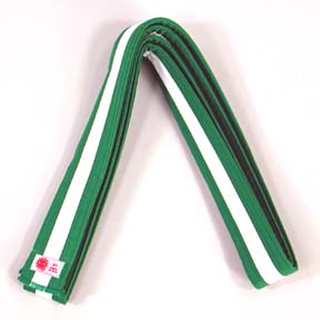 Color with White Stripe Belts | Sun Pro Belt - Green w/ White Stripe ...